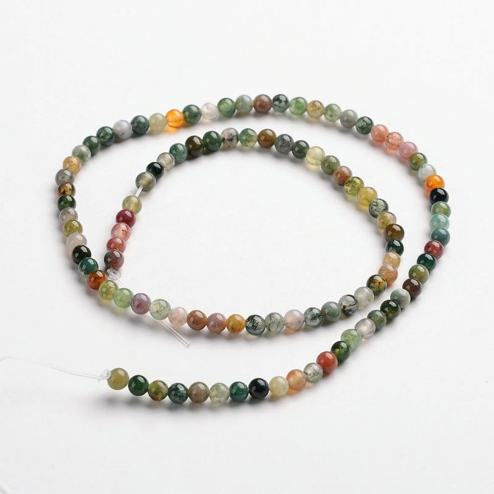 1strand Round Indian Agate Bead Strands 4mm Hole: 1mm about 100pcs ...