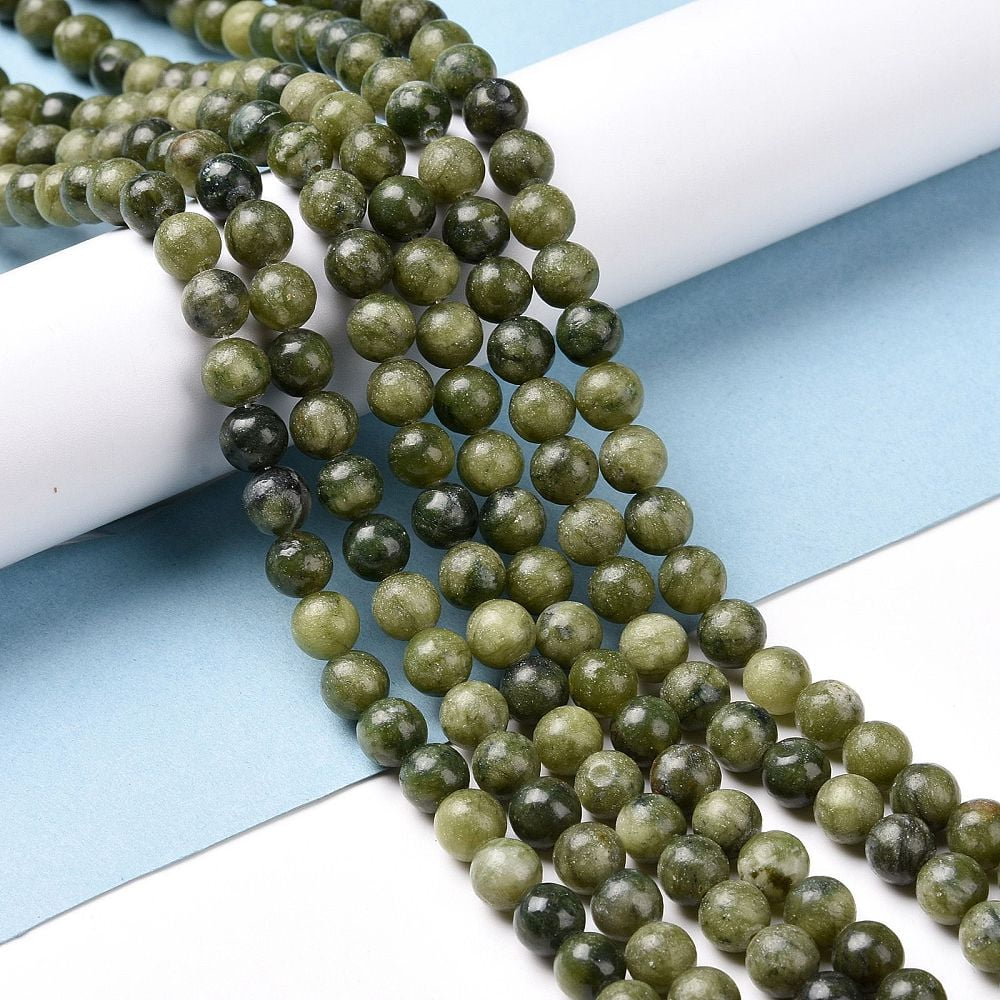 1strand Taiwan Beads Strands Stone Power for Jewelry Making Round Olive ...