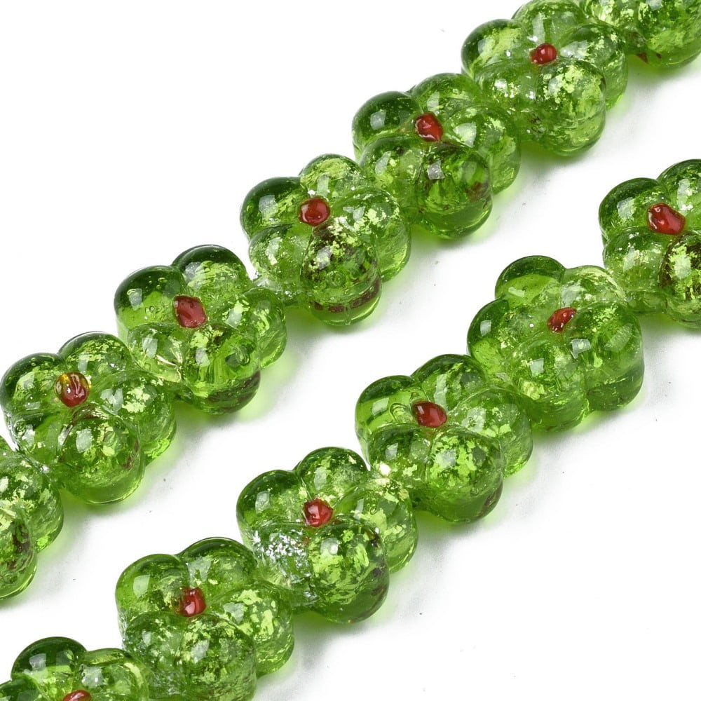 1strand Transparent Handmade Bumpy Lampwork Beads Strands with Silver ...