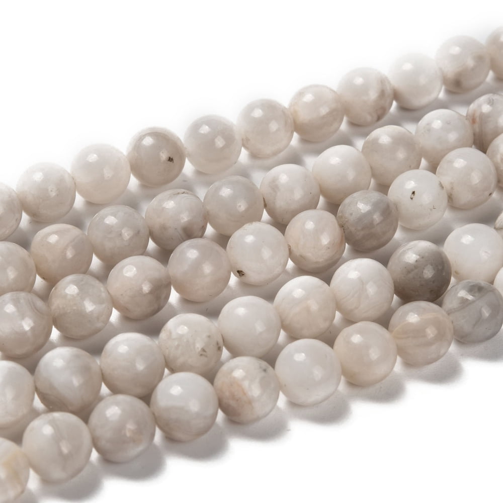 1strand White Crazy Lace Agate Bead Strands Round White 8mm Hole: 1mm ...