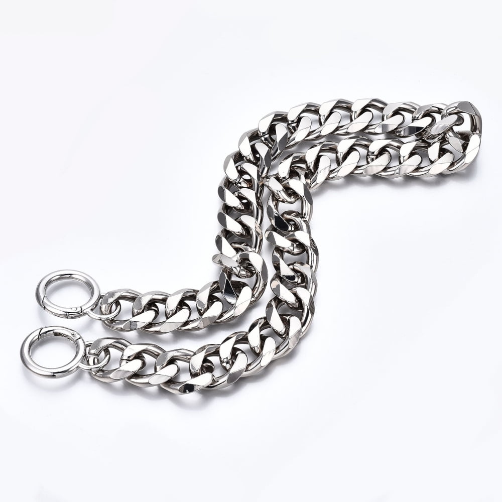 1strand bag Chains Straps Aluminum Curb Link Chains with Alloy Spring ...