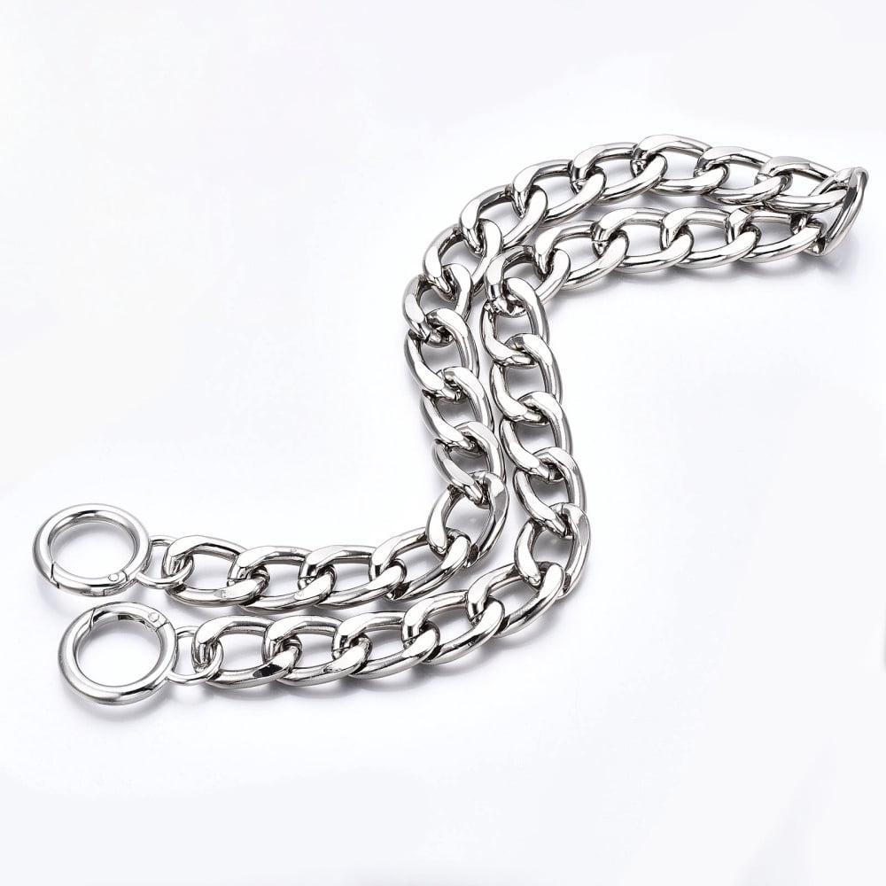 1strand bag Chains Straps Aluminum Curb Link Chains with Alloy Spring ...