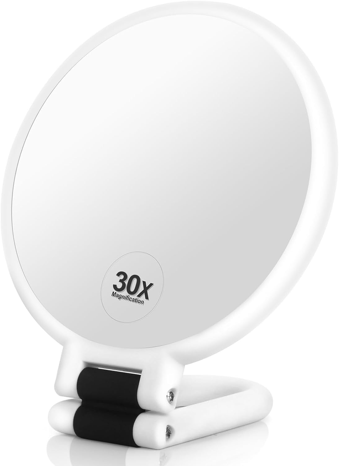 1x 30x Magnifying Travel Mirror, Hand Mirror with Handle - Double Side ...