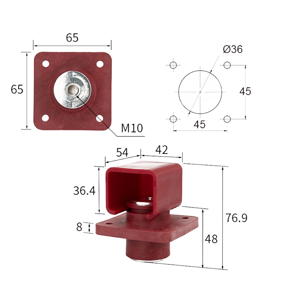 1x 600A Copper Wall Type High Current Battery Connector Energy Storage ...