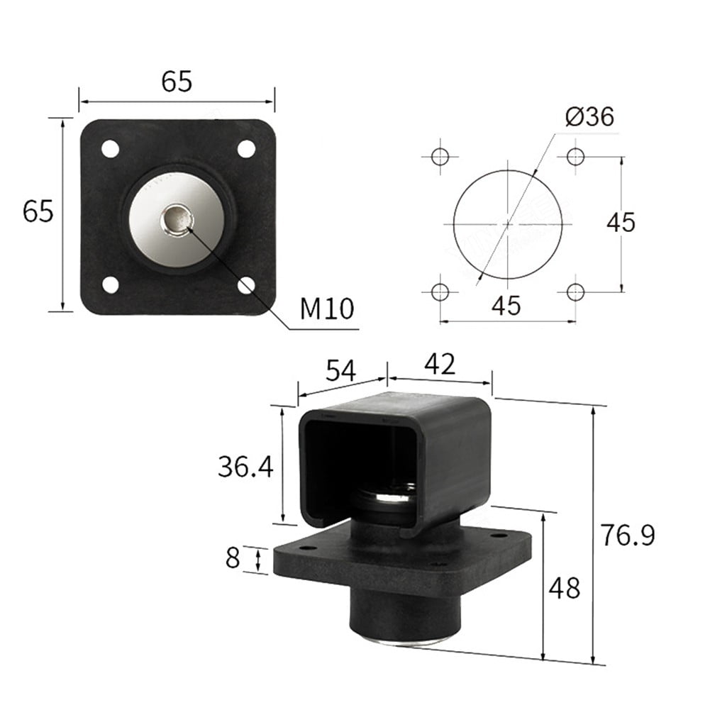 1x 600A Copper Wall Type High Current Battery Connector Energy Storage ...