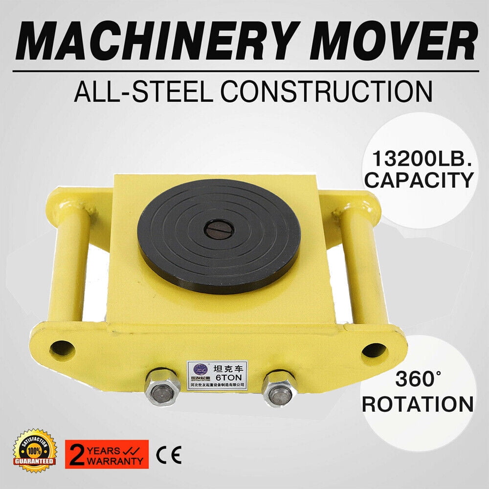 1x 6Tons Heavy Duty Machine Dolly Skate Machinery Roller Mover Cargo ...