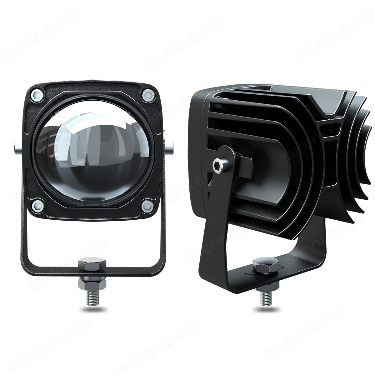 1x 8D Lens 2inch LED Work Light Bar Cube Pods Driving Fog/Spot Head ...
