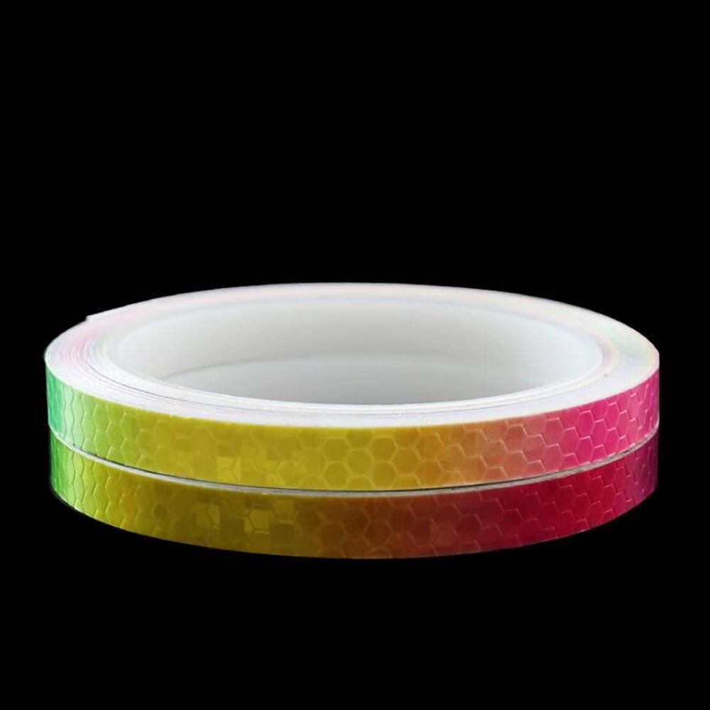1x 8M Bicycle Wheels Reflect Fluorescent MTB Bike Reflective Sticker ...