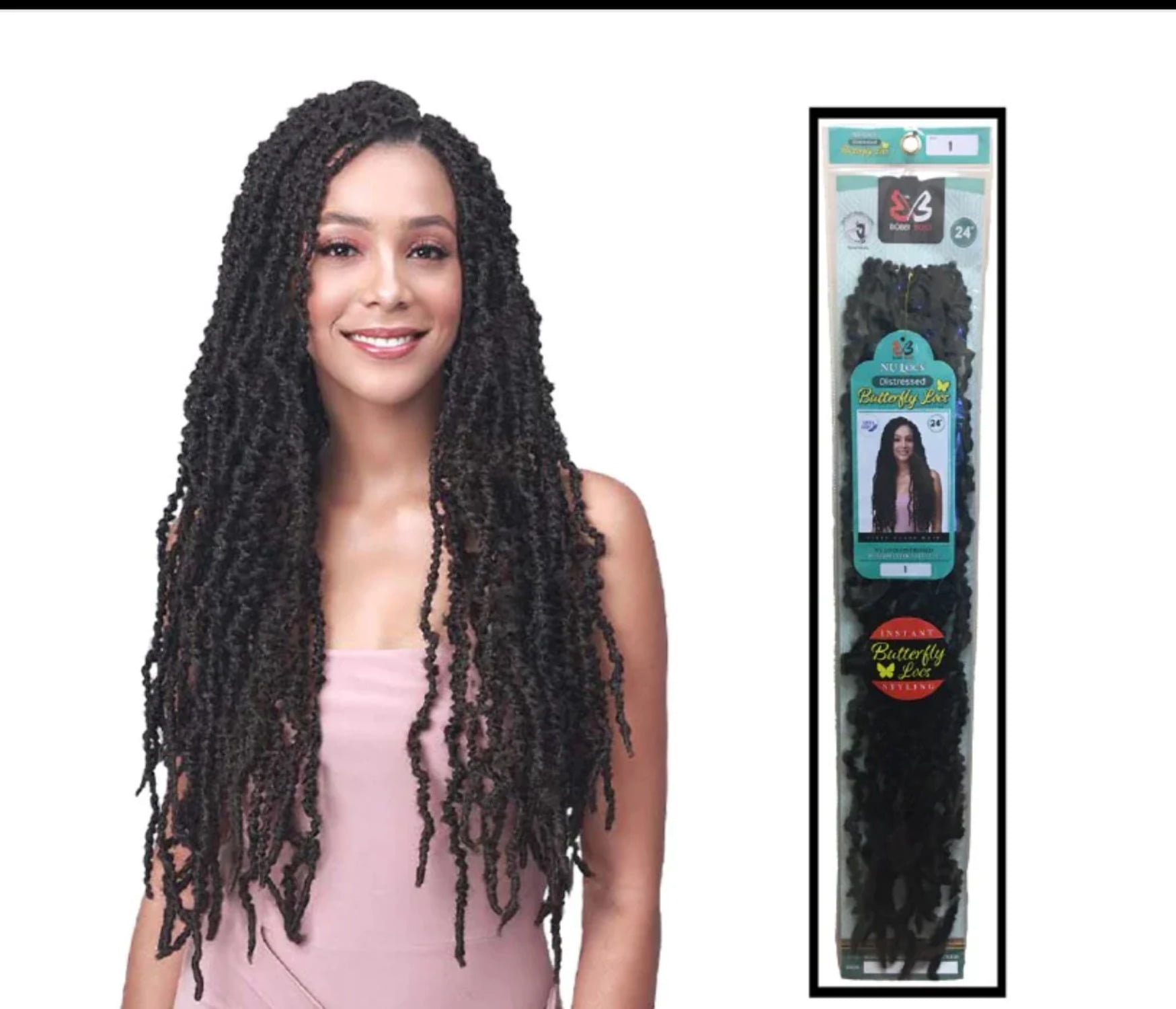 1x Bobbi Boss Nu Butterfly Distressed Locs - Walmart.com