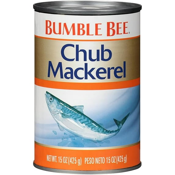 1x Bumble Bee Chub Mackerel, 15 oz Can - Canned Mackerel Fish, High ...