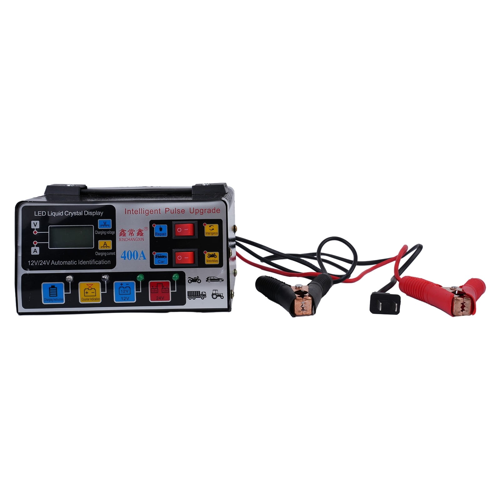 1x Car Battery Charger Fully Automatic High Frequency Intelligent Pulse ...