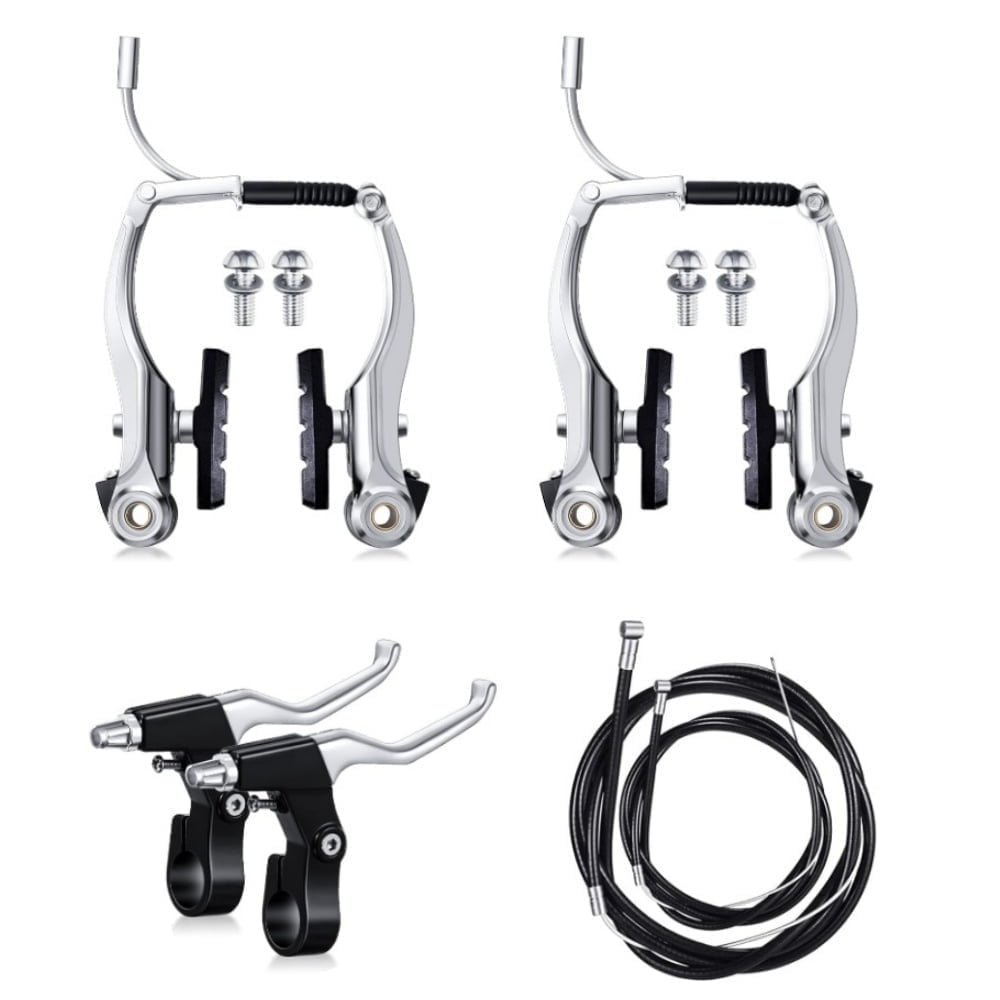 NUHUi Complete Bike Brake Set, Front and Rear Calipers, Cables, Lever ...