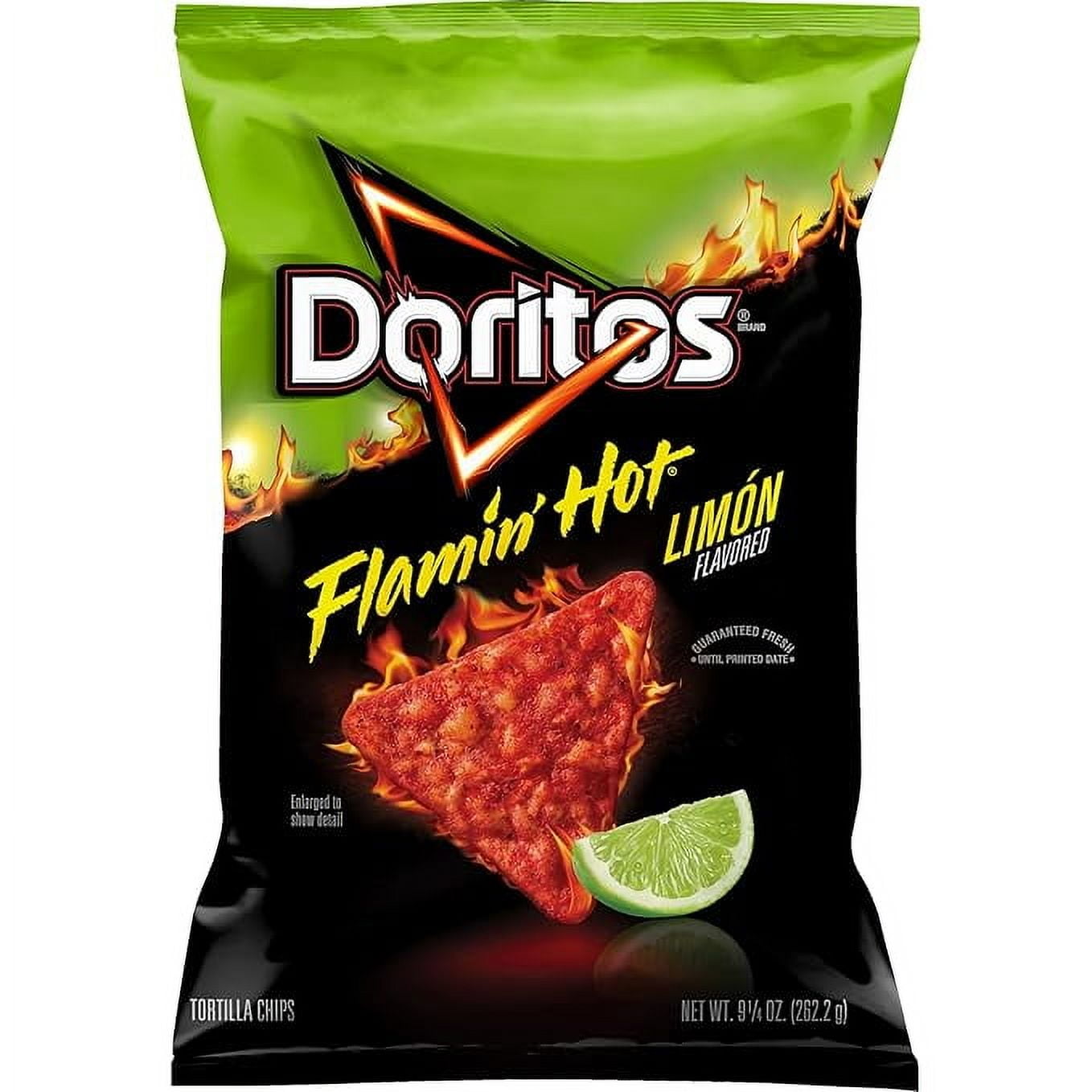1x Doritos Tortilla Chips Flamin' Hot Limon Cheddar Cheese, 9.25 Oz ...