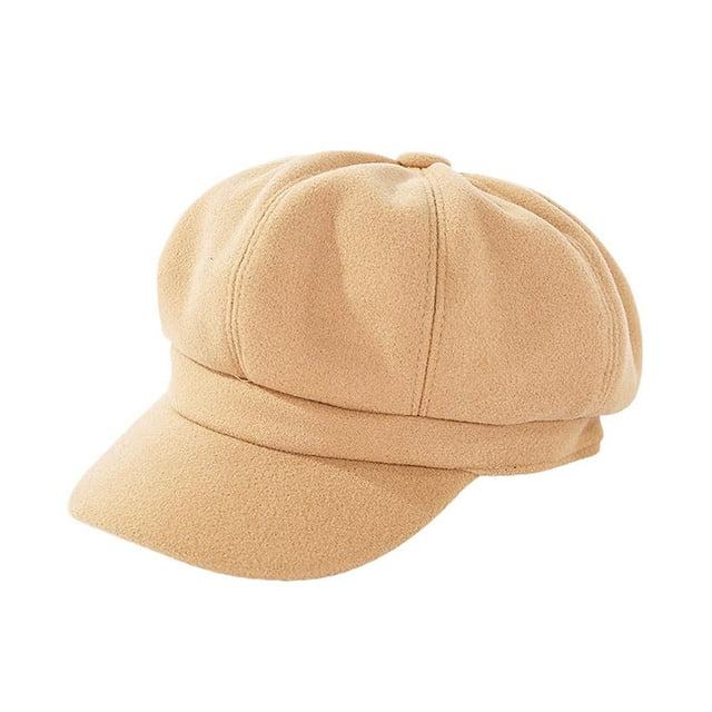 1x Fashion Woolen Octagonal Hat Beret Hats Autumn Winter Wool Vintage ...