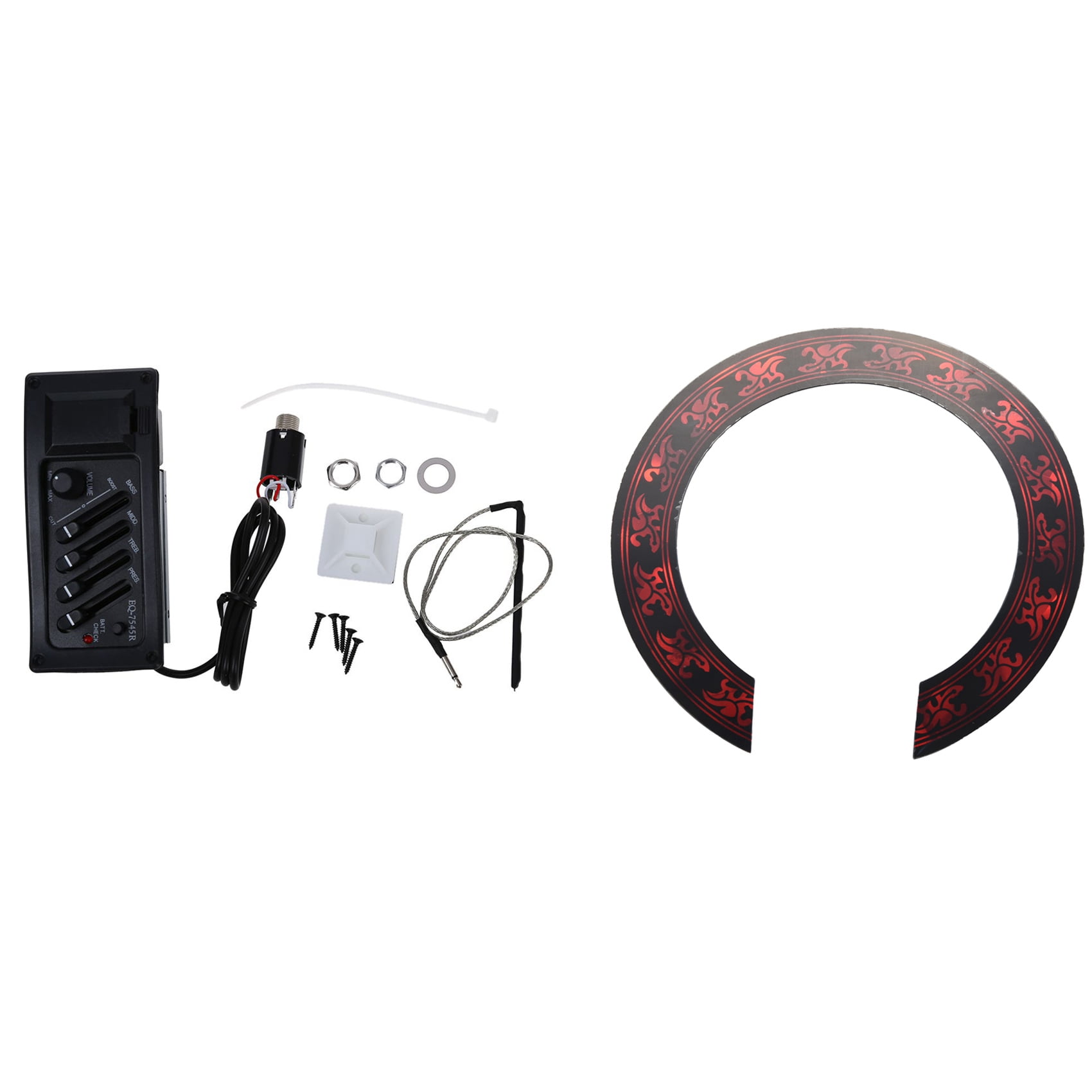 1x Guitar Preamp Amplifier Equalizer EQ 4-Band EQ Preamp Acoustic Piezo ...