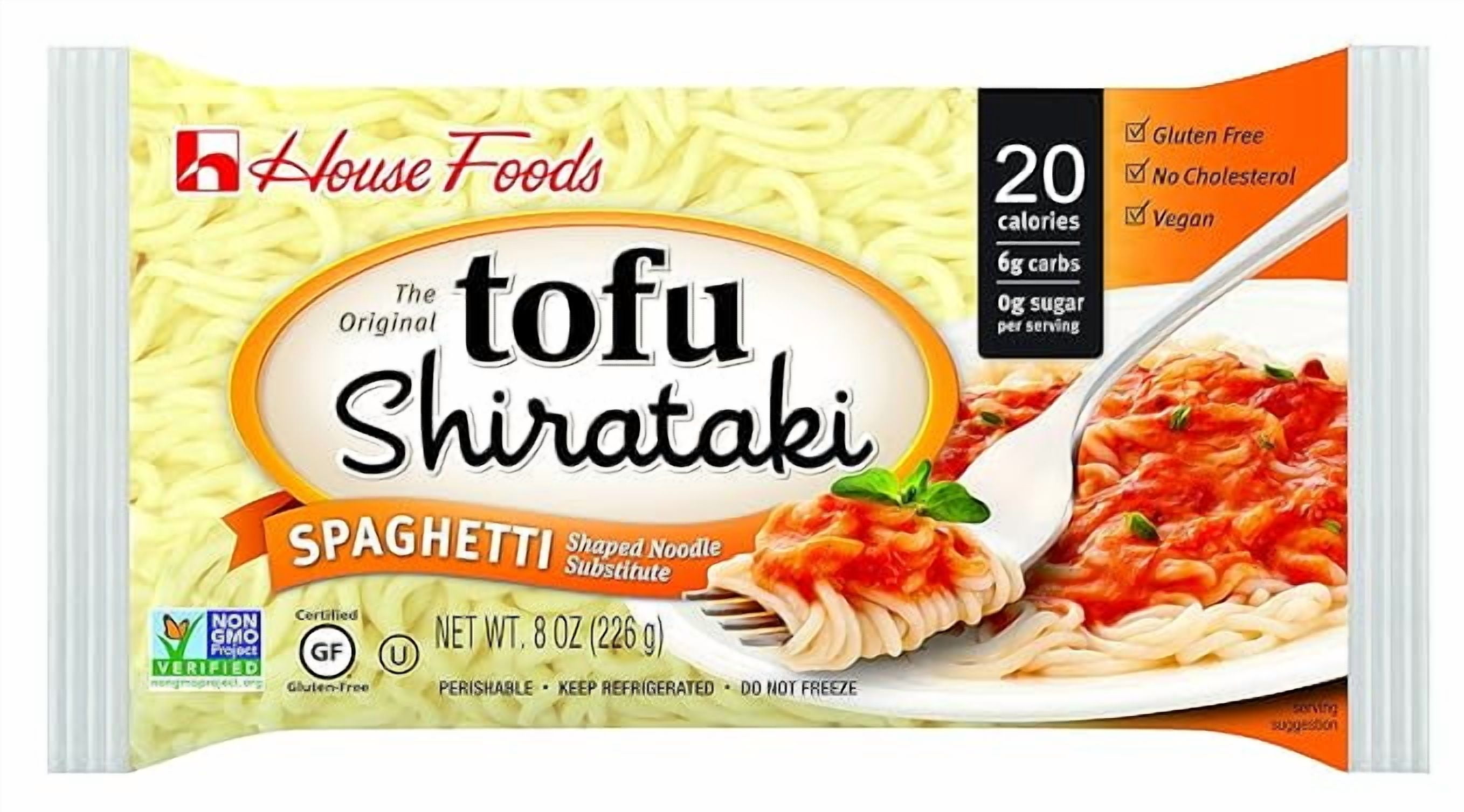 1x House Foods Tofu Shirataki Spaghetti Shaped Noodle, Gluten Free, Non ...