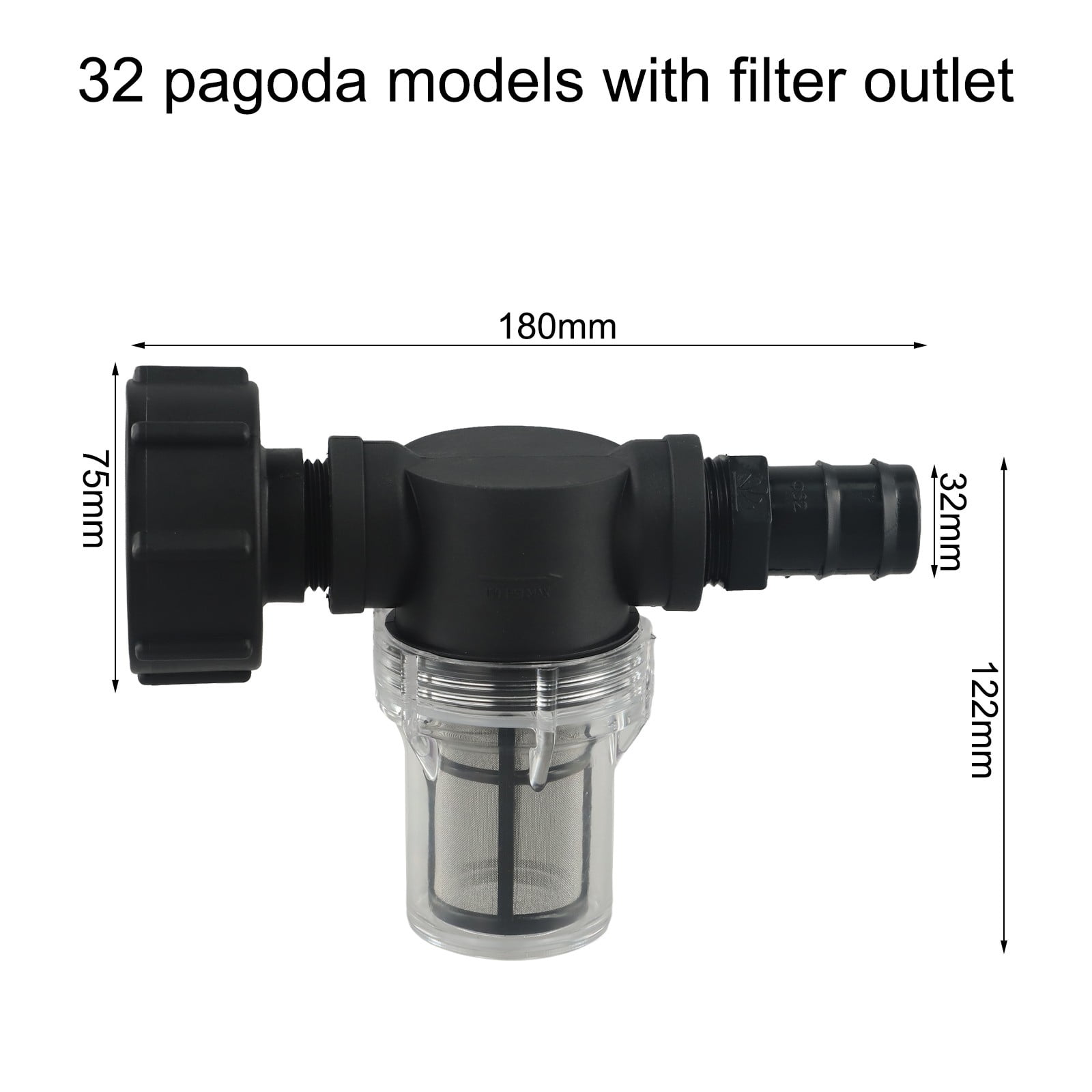 1x IBC Rain Barrel Filter Hose Connector Water 100 Mesh Stainless Steel ...