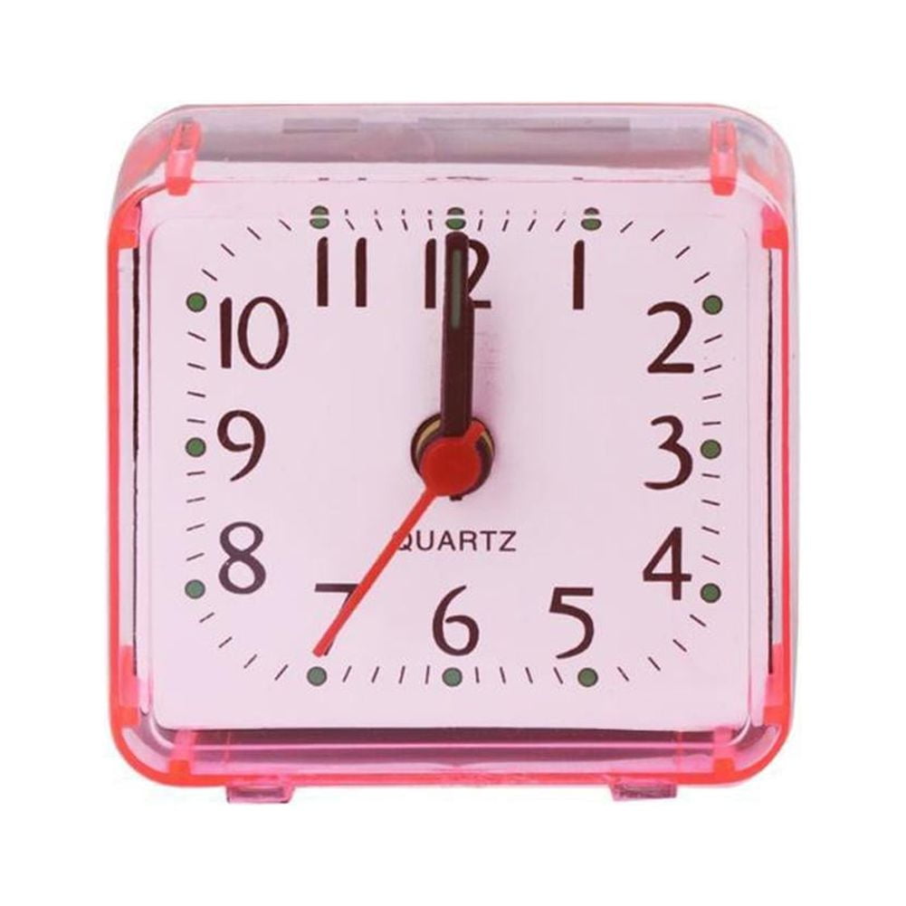 1x Modern Mini Quartz Clocks Travel Alarm Clock Bedroom Home Clock ...