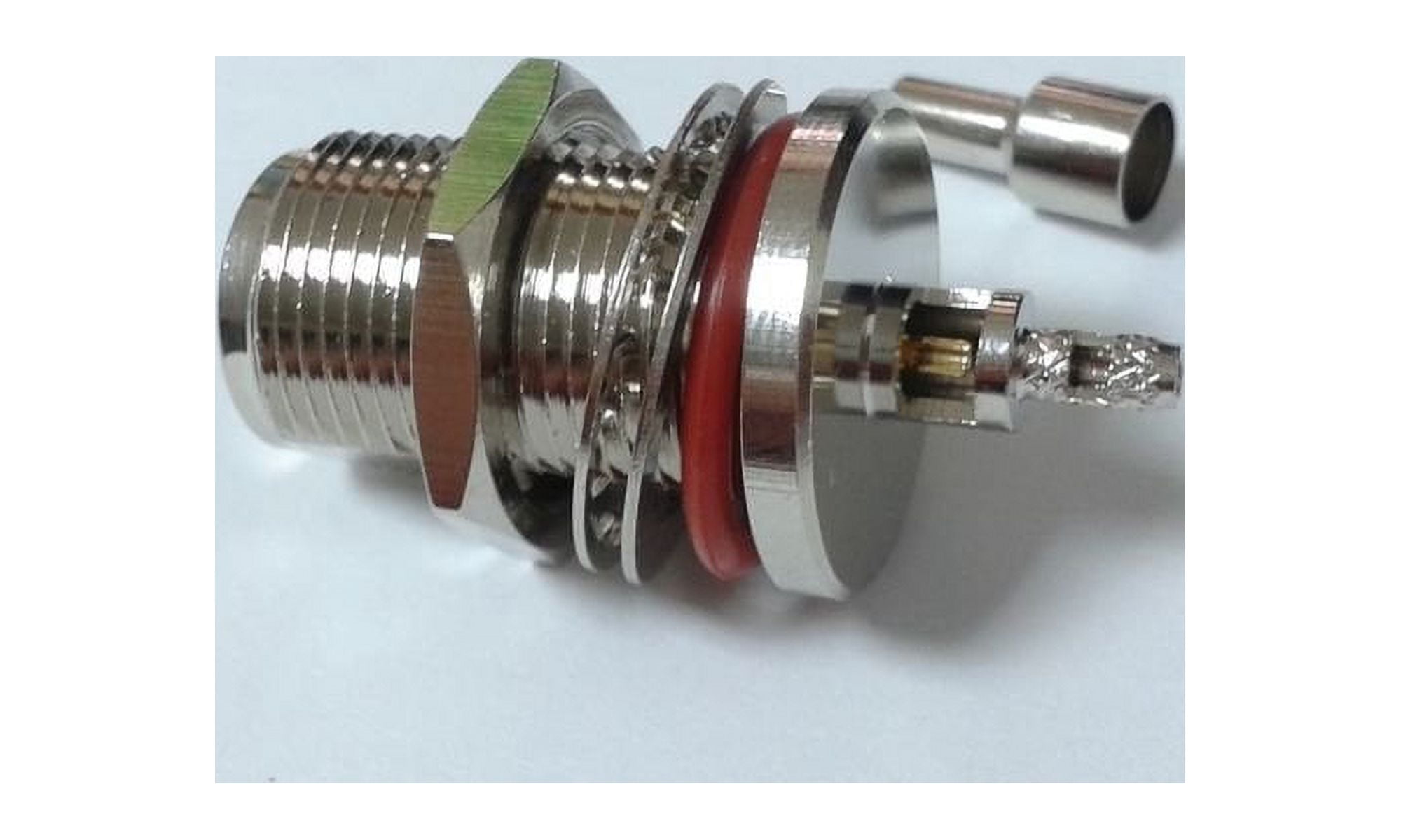 1x N Female Bulkhead Solder Crimp RG316 RG174 RG179 RFC100 Cable ADAPTE ...