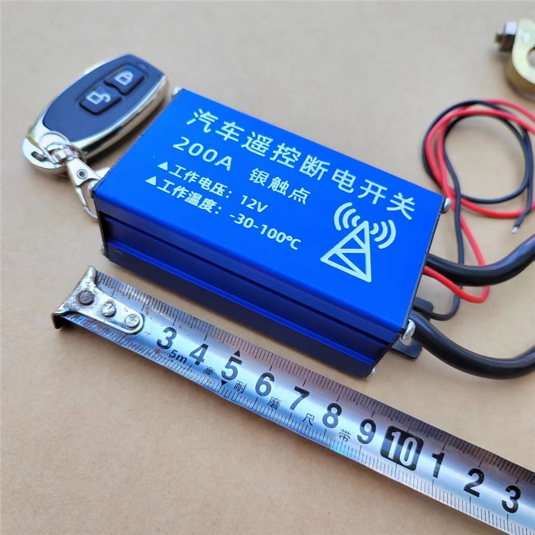 1x New 200A Car Battery Disconnect Switch System Remote Control&Battery ...