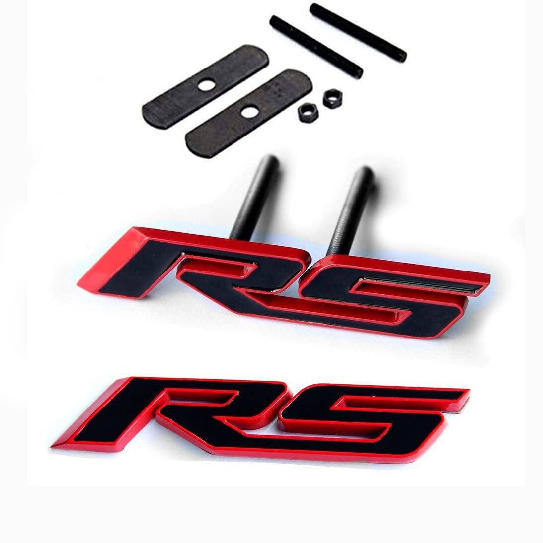 1x OEM Black Rs Emblem Grille Plus Decal Badge 3D Metal Compatible with ...