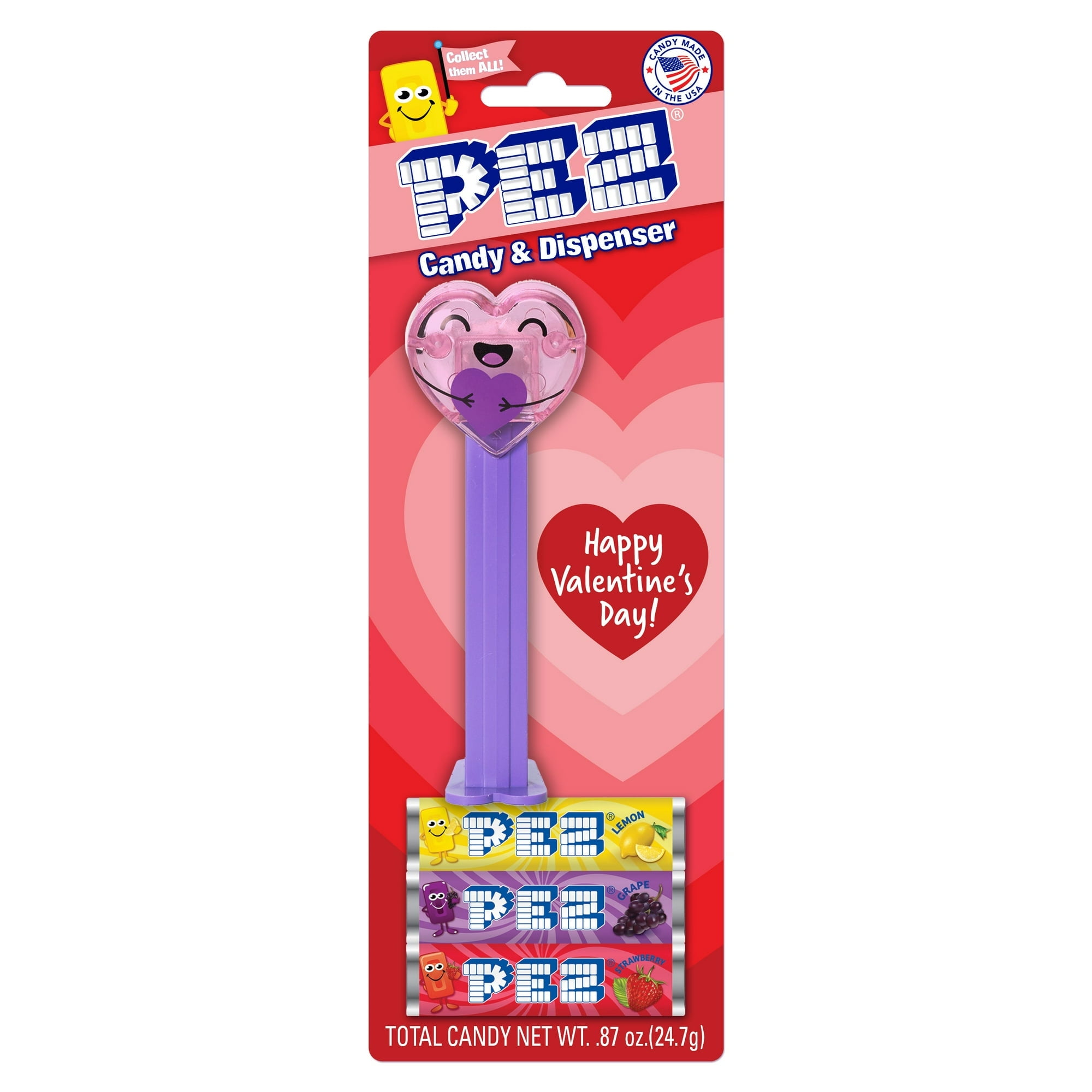 1x PEZ Valentine Hugging Heart, 1 Candy Dispenser Plus 3 Rolls Assorted ...