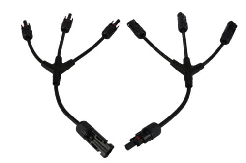 1x Pair Y 1 to 3 Branch Solar Panel Connector MMMF FFFM T Splitter ...