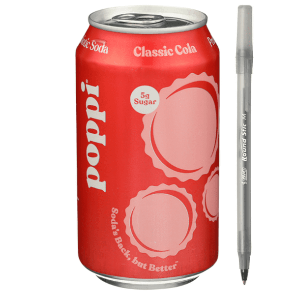 1x Poppi Classic Cola Prebiotic Soda with pen - Walmart.com