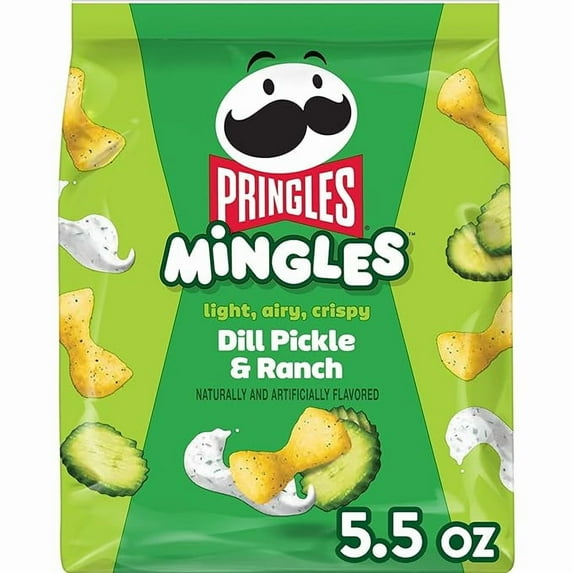 1x Pringles Mingles Puffed Snacks, Dill Pickle and Ranch, Salty Snacks ...