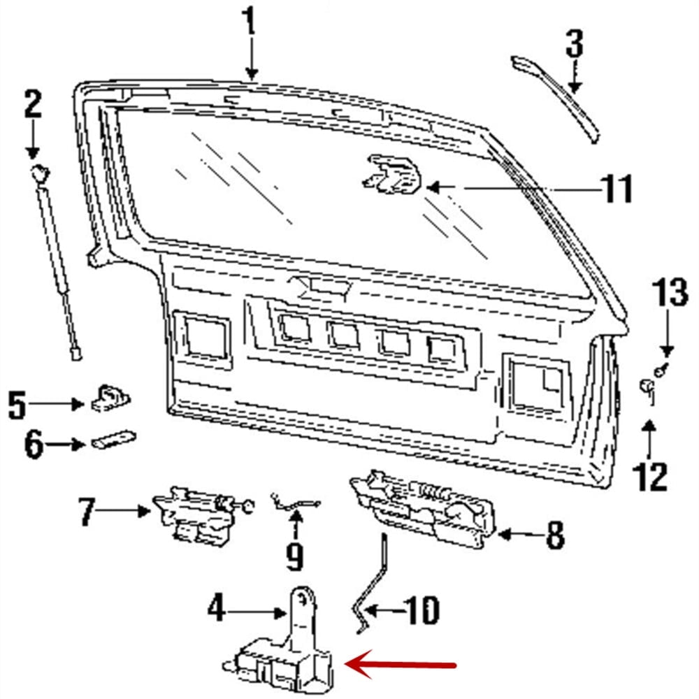 1x Rear Hatch Lift Gate Latch Lock Fit for Jeep Grand Cherokee 94-98 ...