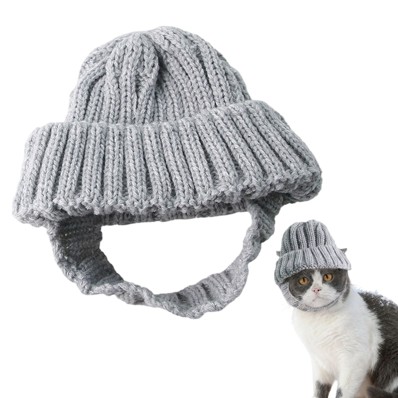 1x Red Knit Dog Beanie with Ear Flaps – Pet Knitted Snood with Ears ...