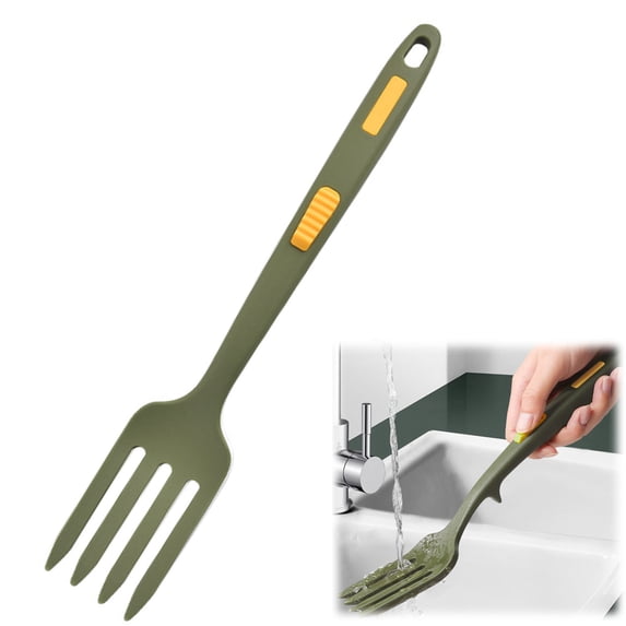 1x Silicone Cooking Fork Non-Stick Heat Resistant for Kitchen One Size ...