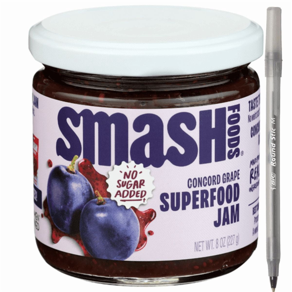 1x Smash Foods Concord Grape Superfood Jam with pan - Walmart.com