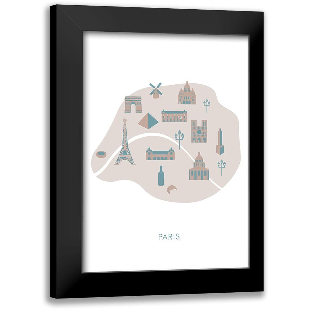 1x Studio II 11x14 Black Modern Framed Museum Art Print Titled - Paris ...