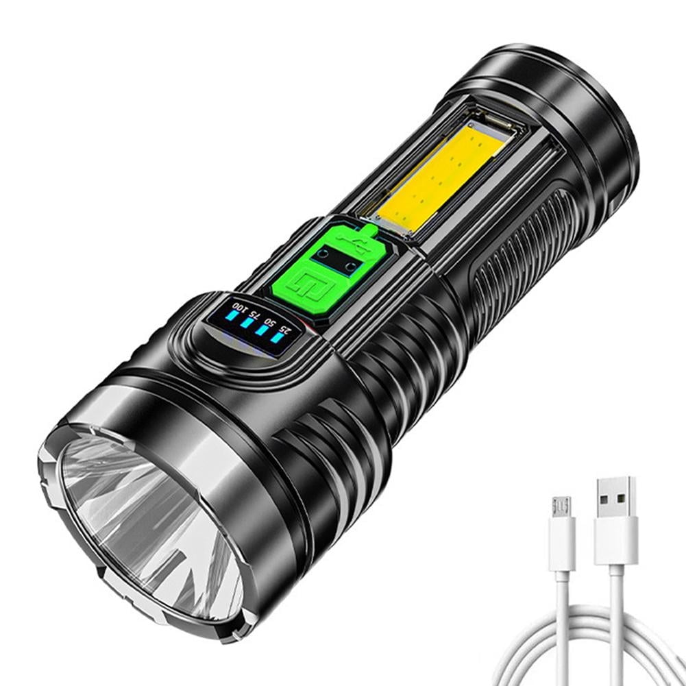 1x Super Bright LED Torch Flashlight Tactical Camping USB Rechargeable ...