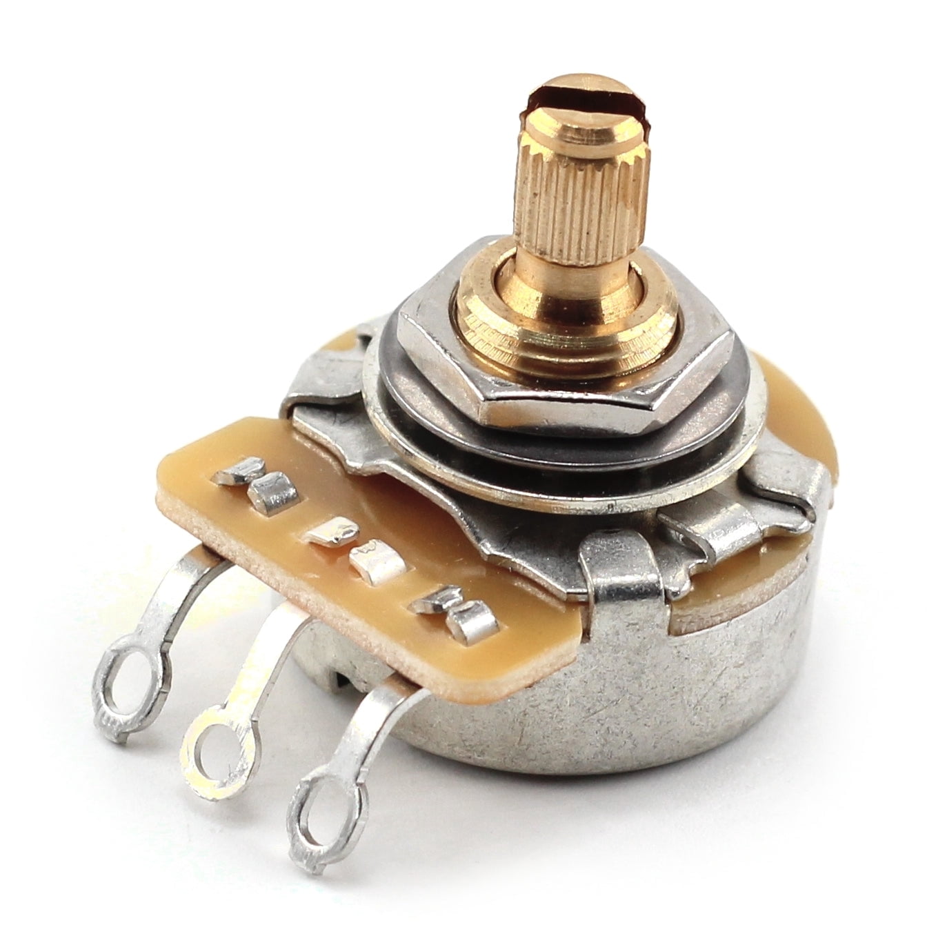1x TAOT Custom CTS 250K Pot 1/4 Short Split Shaft Audio Taper Vintage ...
