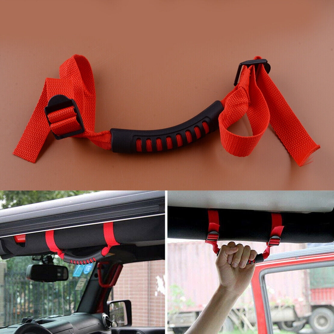 1x Top Roll Bar Grab Handle Grip Handle fit for for Jeep Wrangler CJ YJ ...