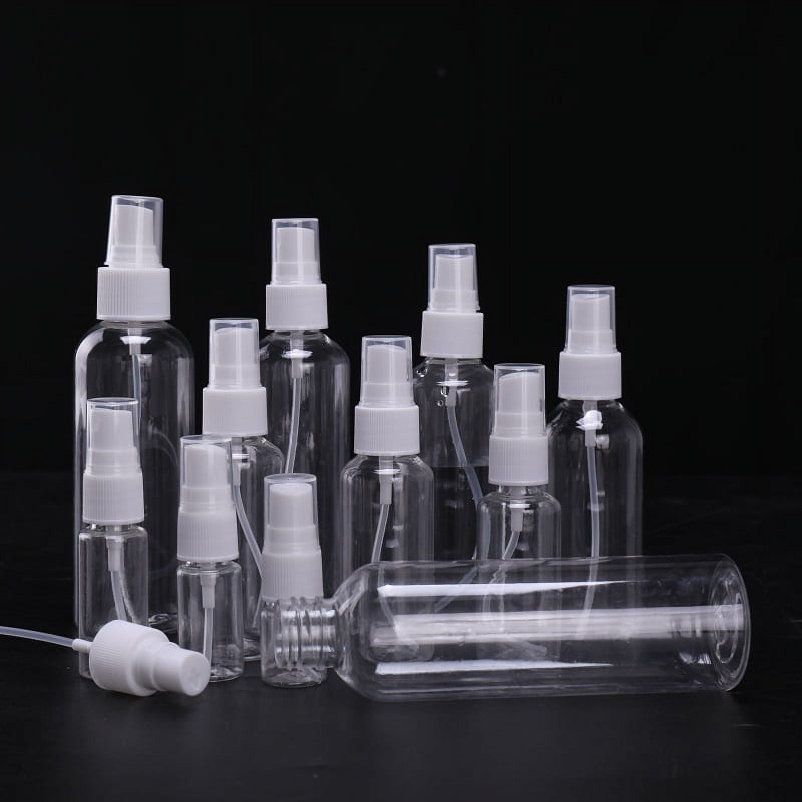 1x Transparent Empty Spray Bottles Plastic Refillable Container Empty ...