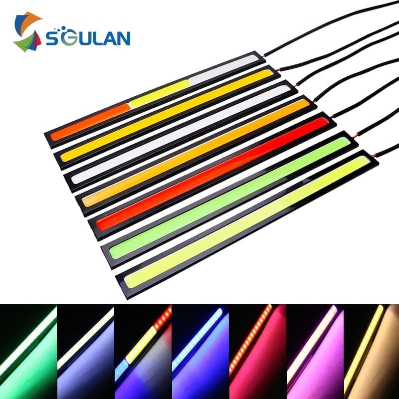 1x Universal 17cm car led light bar strip cob Daytime Running External ...