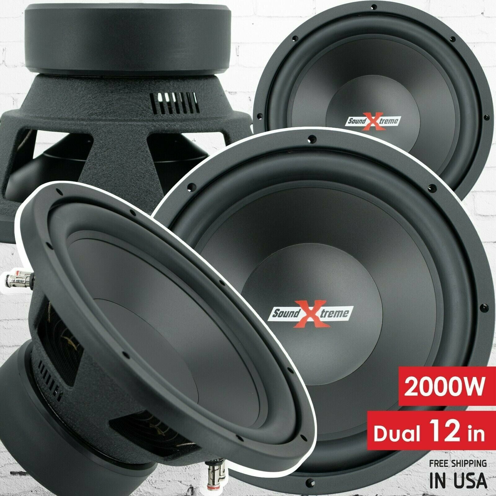 Pair of SoundXtreme 12 Inch Car Audio Subwoofer with DVC Power (2 Sub ...
