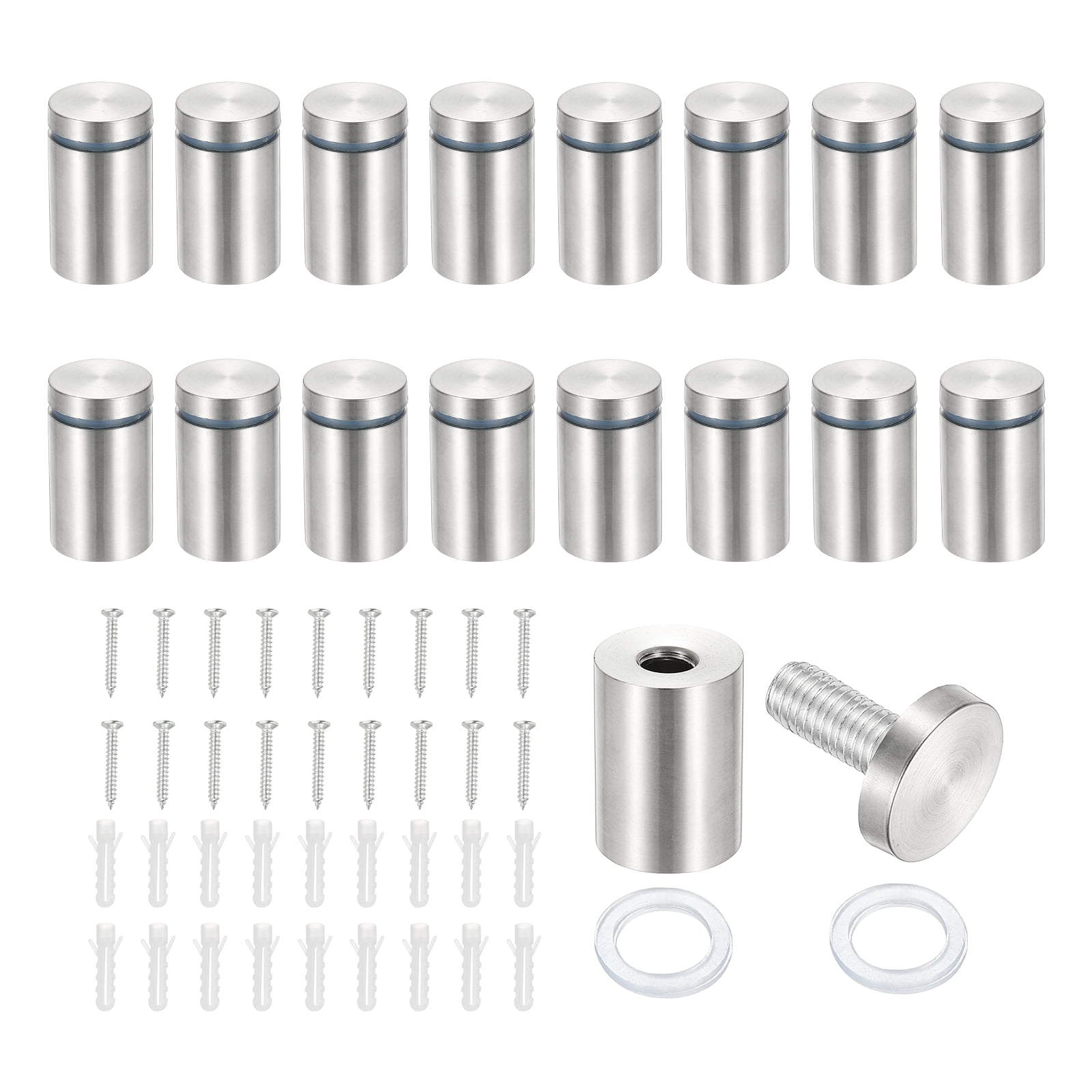 1x1.6" Standoff Screws, 16 Pack Stainless Steel Stand Off Wall Mounts ...