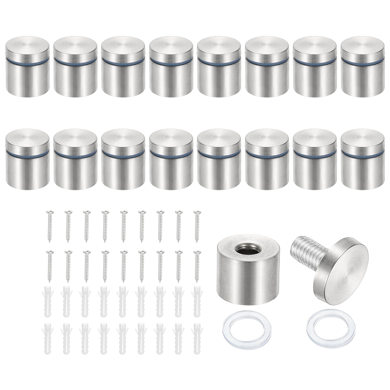 1x1" Standoff Screws, 16 Pack Stainless Steel Stand Off Wall Mounts ...