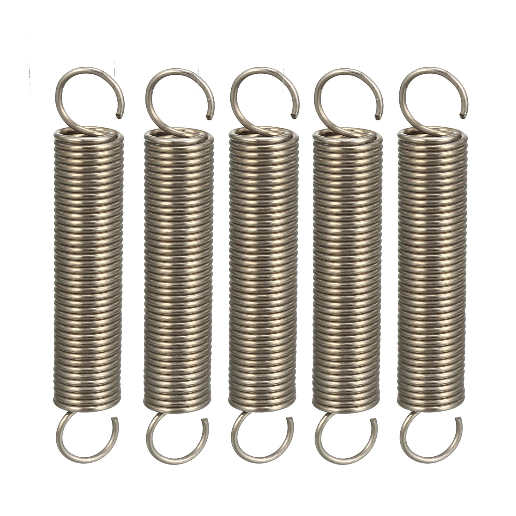 1x10x60mm Stainless Steel Small Dual Hook Tension Spring, 5pcs ...