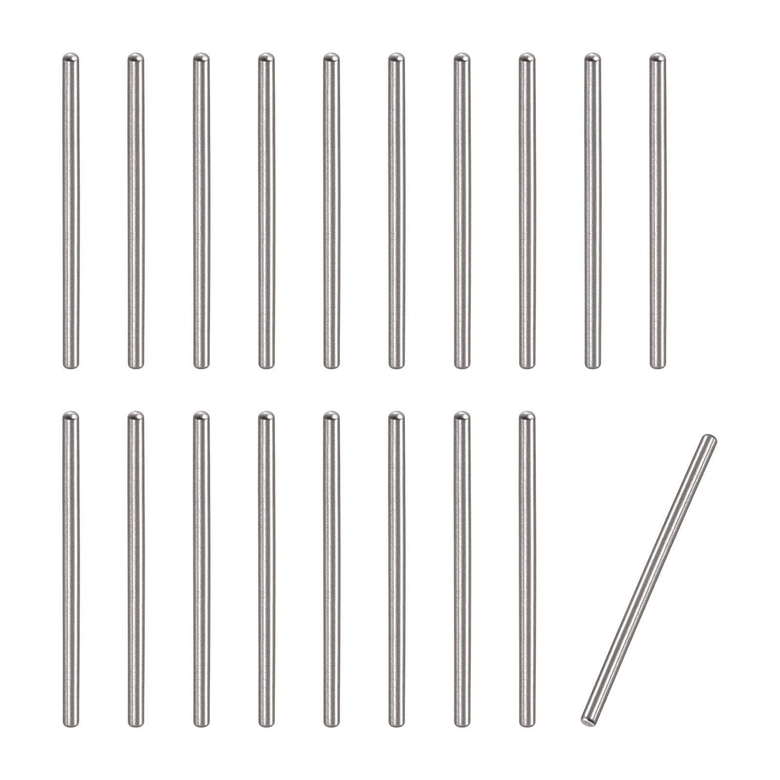 1x16mm Dowel Pins, 20 Pack Round Head Flat Chamfered End Dowel Pin ...