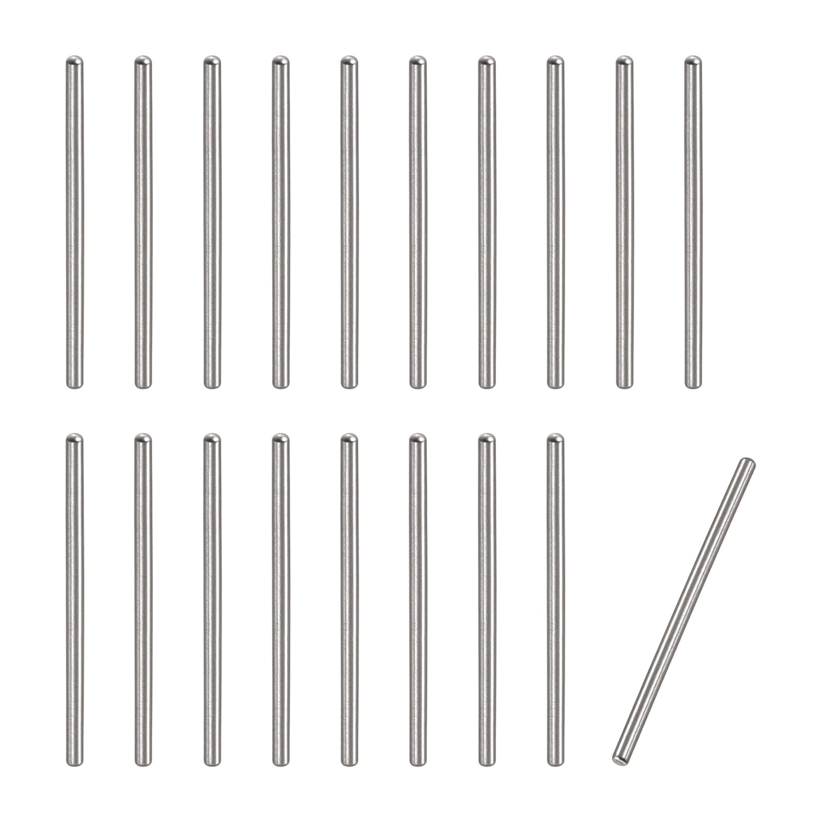 1x18mm Dowel Pins, 20 Pack Round Head Flat Chamfered End Dowel Pin ...