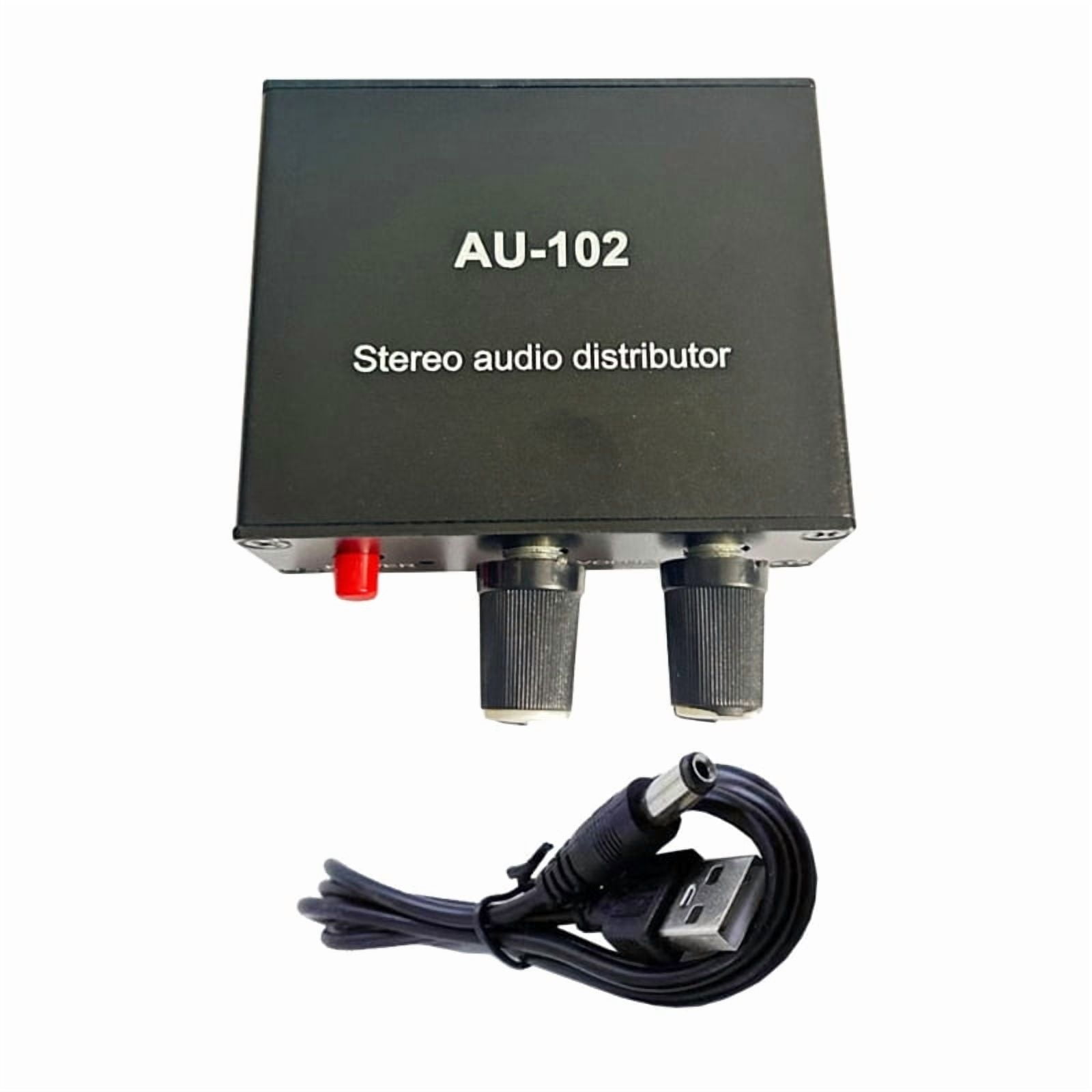 1x2 Audio Distribution Device Signal Pre-amplifier Amp Headphone Amplifier Board Connect ...