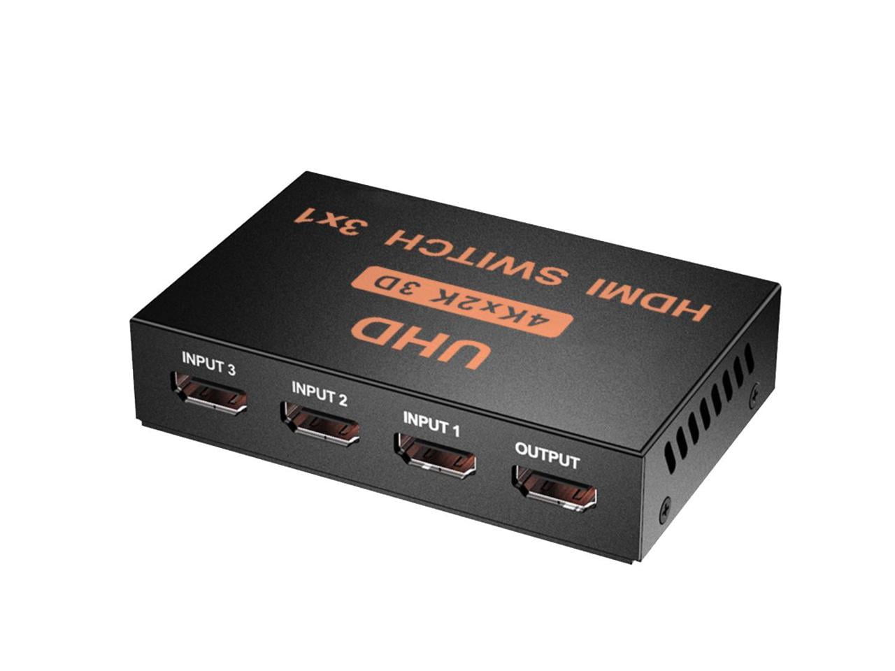 1x3 HDMI Splitter, 1 in 3 Out HDMI Splitter Audio Video Distributor Box ...