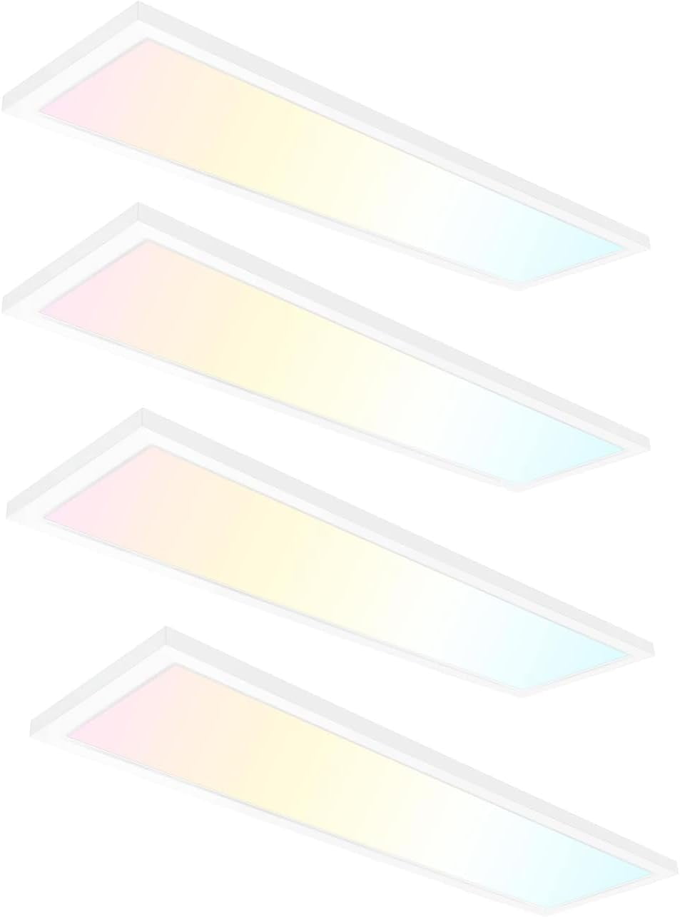 1x4 Led Flat Panel Light Surface Mount Ceiling Light, 3CCT 3000K/4000K ...