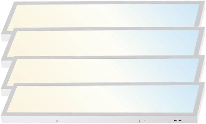1x4FT Led Flat Panel Light Surface Mount Ceiling Light, 5CCT 3000K ...
