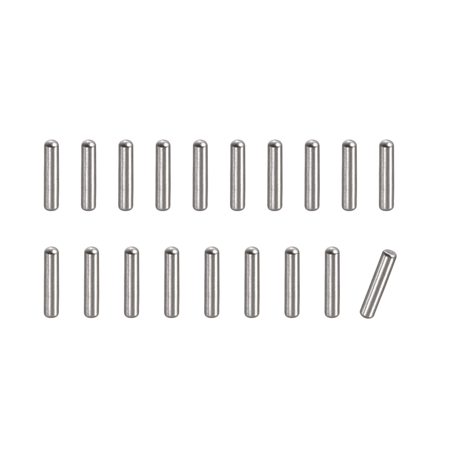 1x6mm Dowel Pins, 20 Pack Round Head Flat Chamfered End Dowel Pin ...